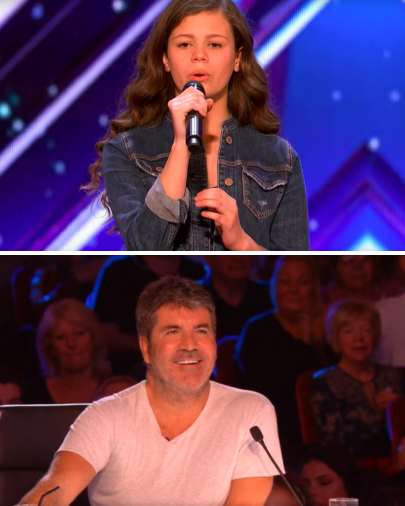 13-year-old singer makes Simon Cowell jump to his feet in a standing ...