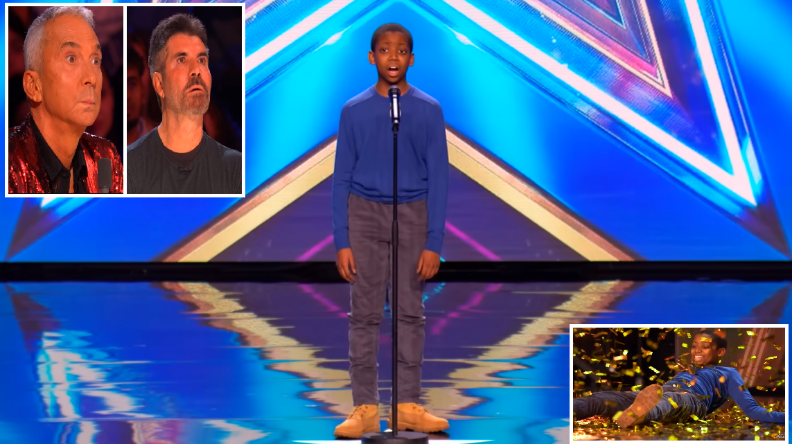Simon Cowell Tears Up, Hits Golden Buzzer Immediately Over 13-Year-Old ...